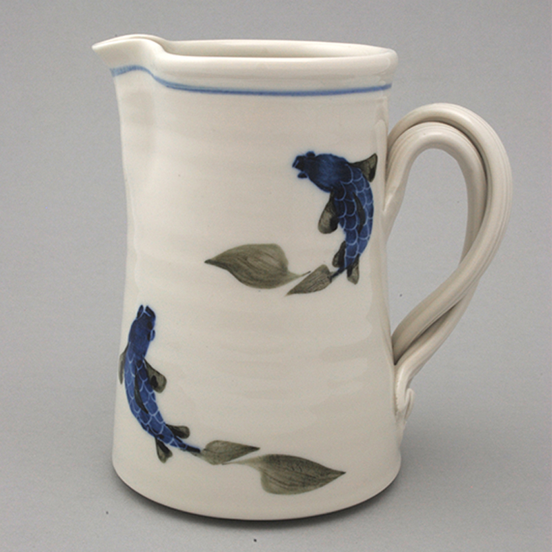 Handthrown pint jug – Fish design, Approx 15 cm / 6 inches tall. – JCJ ...